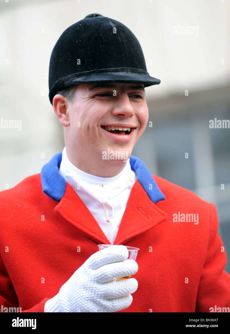 Members of the Southdown and Eridge Hunt's gather in Lewes High street ...