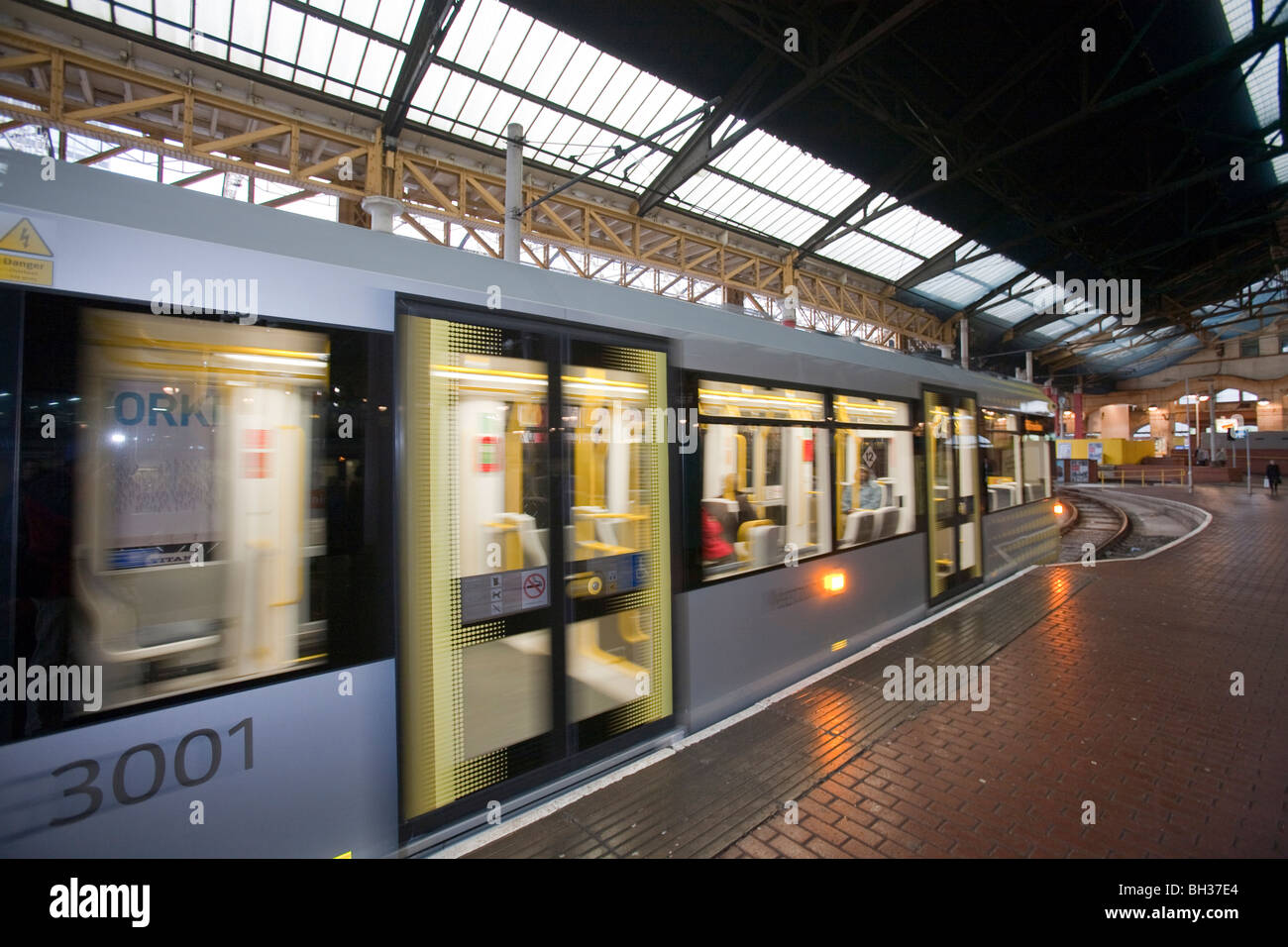 New Metro Trams in Manchester city centre, UK Stock Photo - Alamy