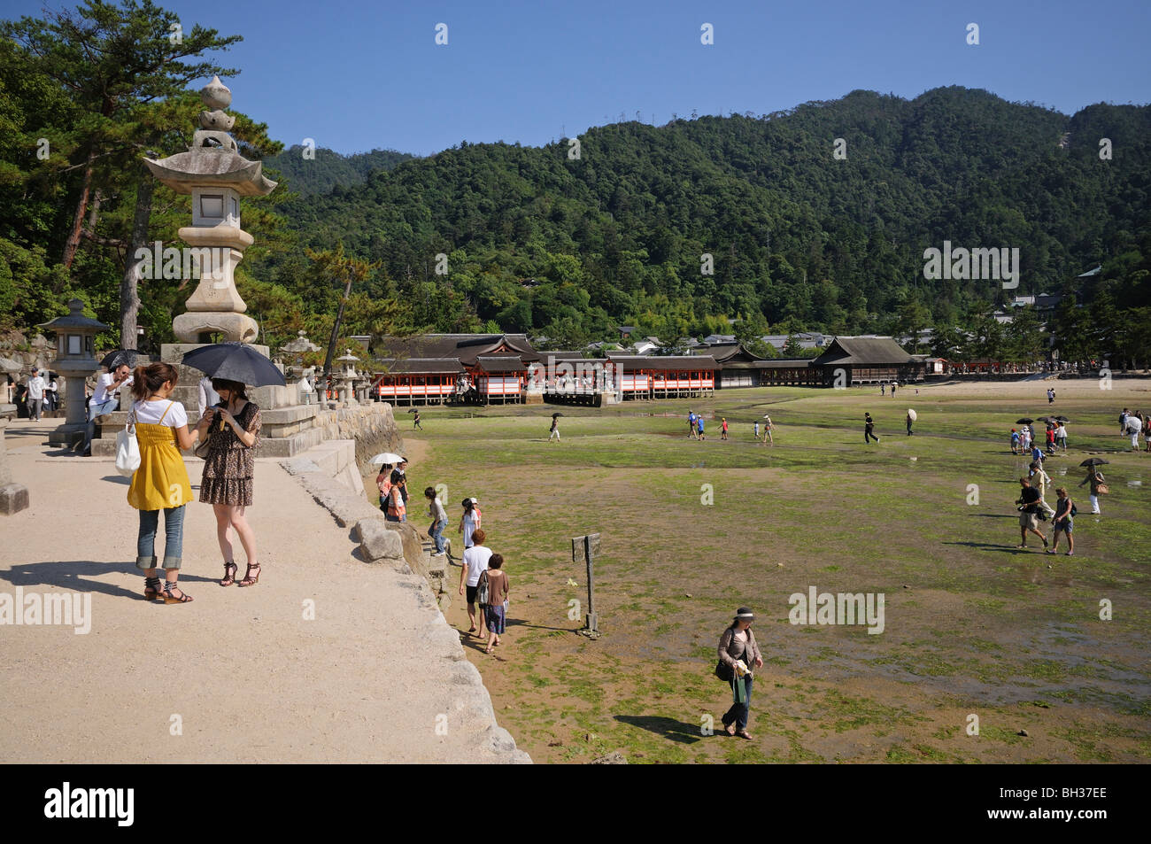 Itsukushima Shrine, at low tide. Itsukushima (Miyajima) Island ...