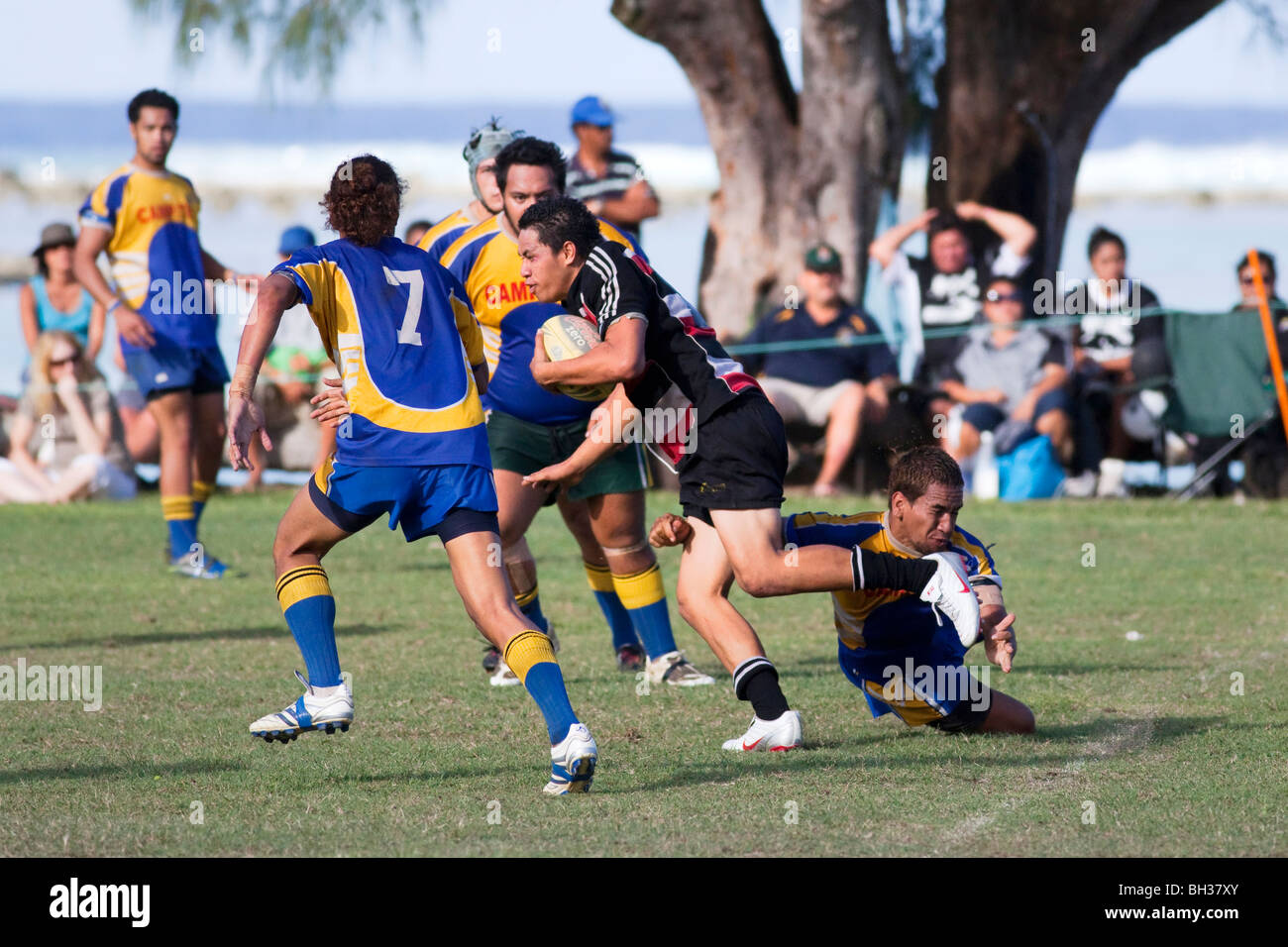 A rugby game on Rarotonga in The Cook Islands Stock Photo - Alamy