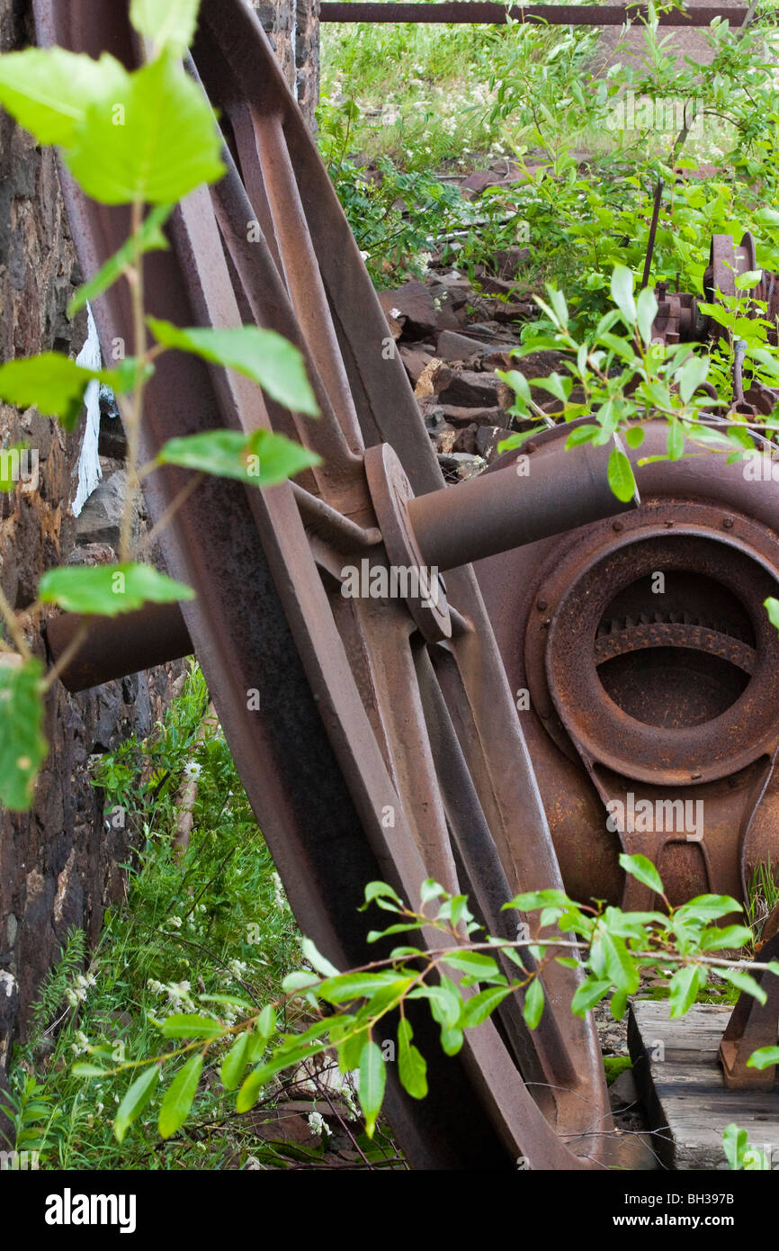 Mining equipment Quincy Mine Hancock Upper Peninsula Michigan MI in USA ...