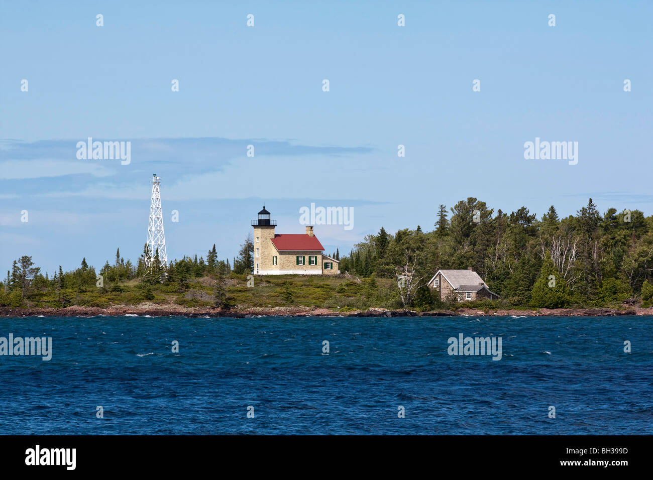 Lighthouse Copper Harbor historical landmark Upper Peninsula in ...
