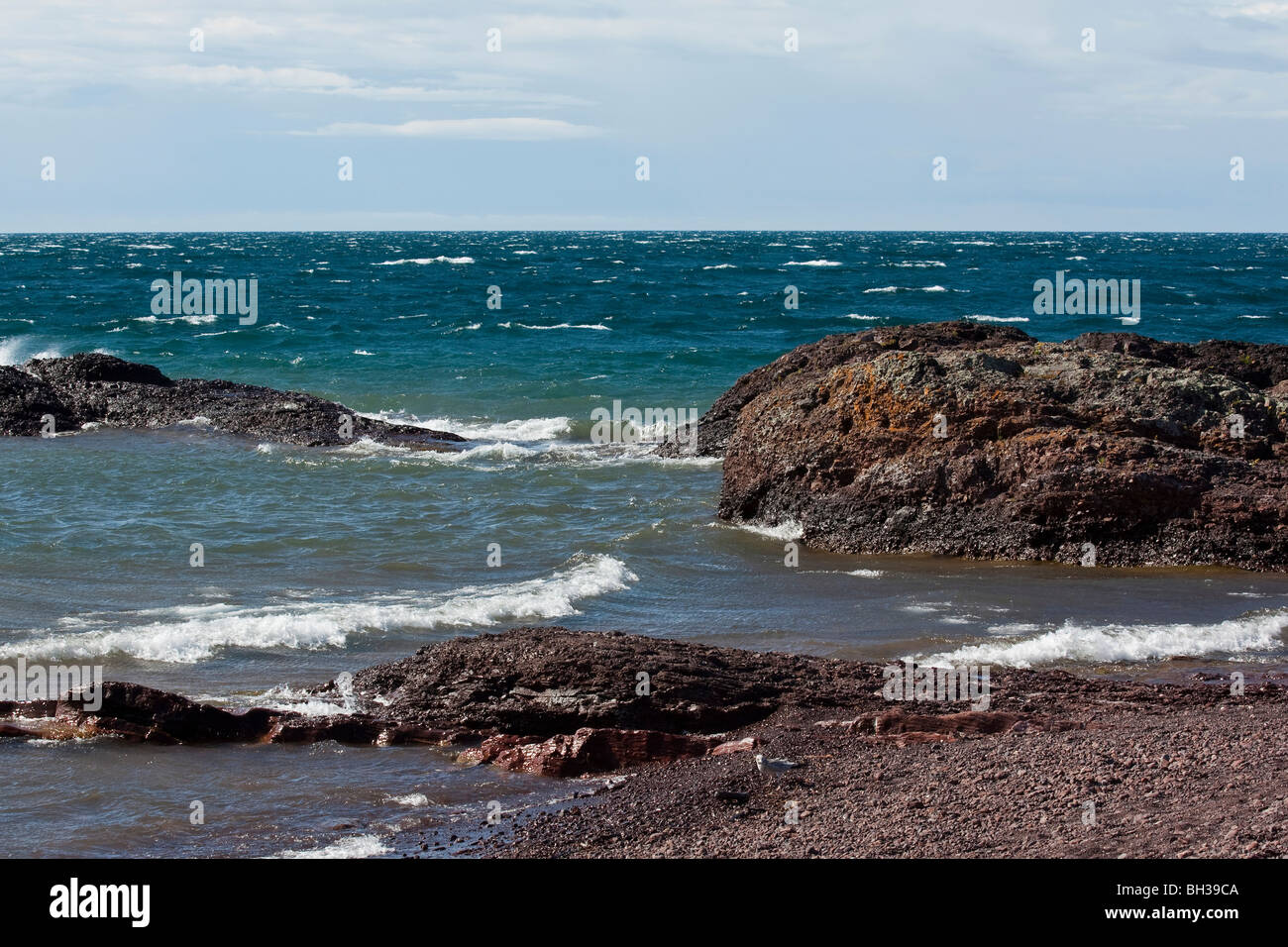 Lake Superior Presque Isle Park Michigan in USA US United States Great ...
