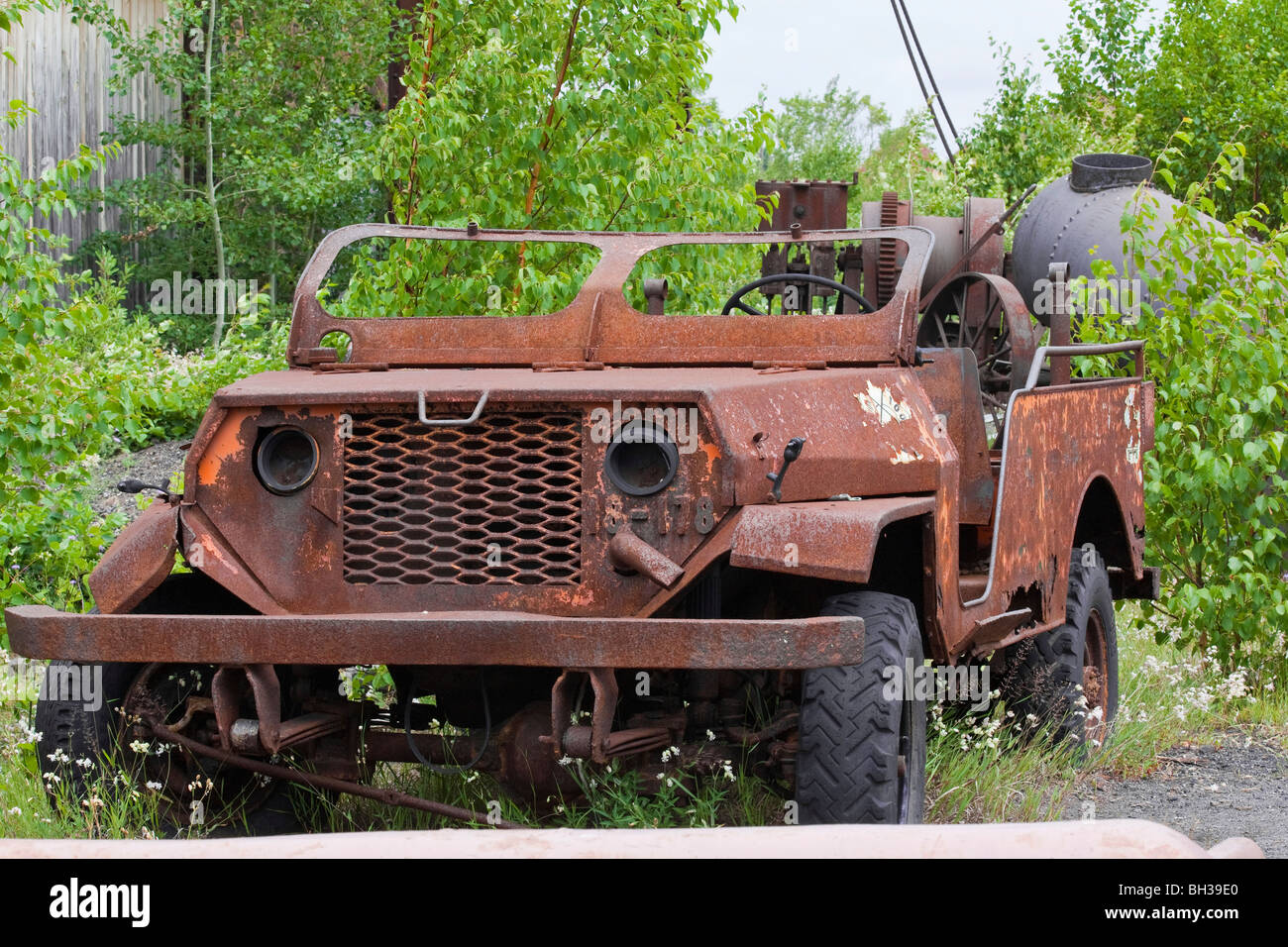 Mining equipment Quincy Mine Hancock Upper Peninsula Michigan MI in USA ...
