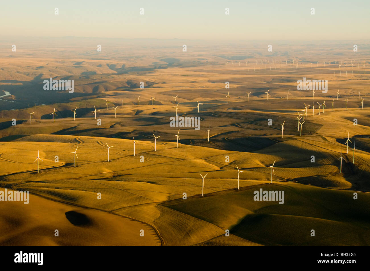 Aerial View of Klondike Wind Farm, Oregon Photo by Bruce Forster Stock ...