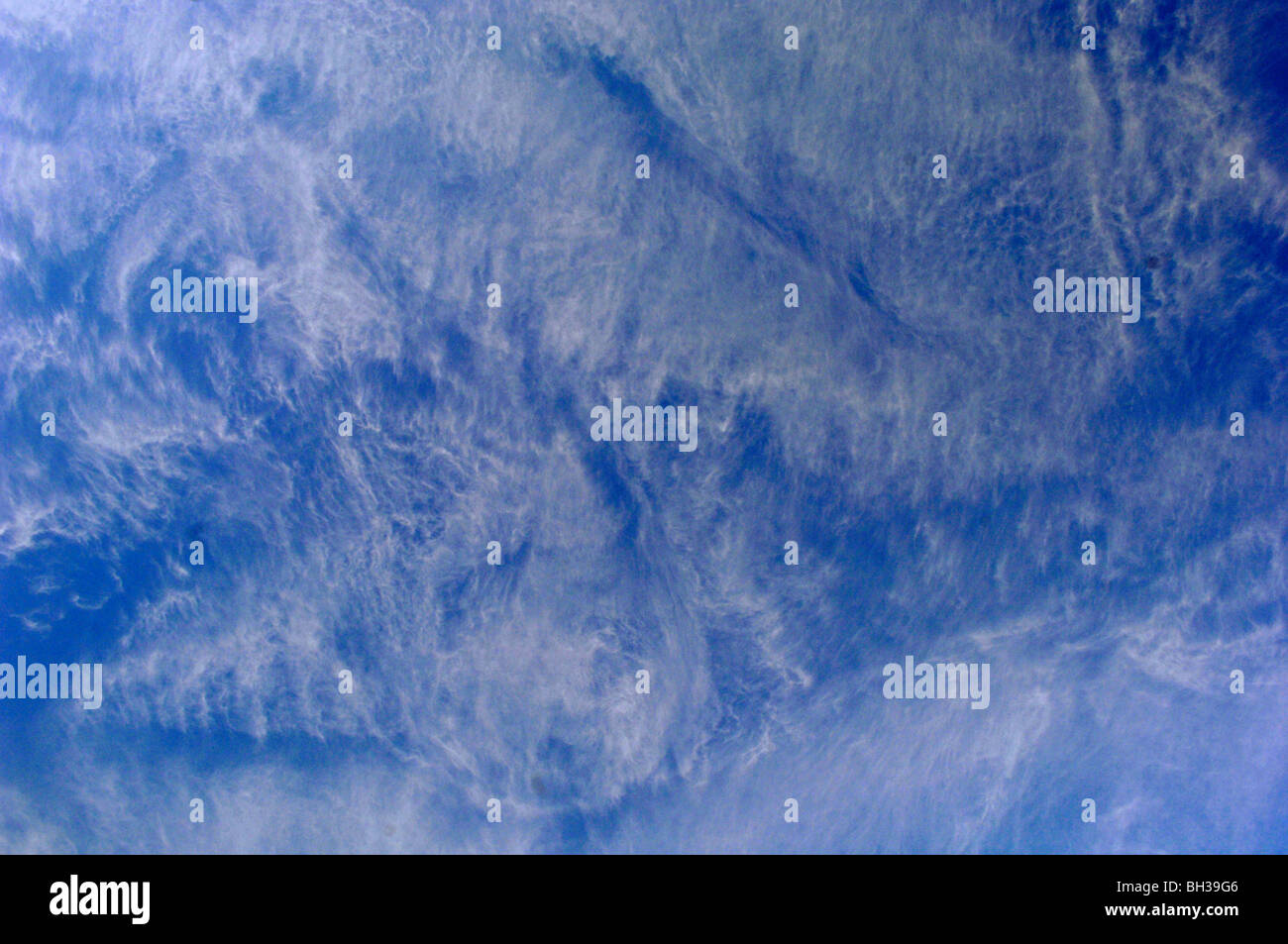Wide angle shot of subtle cloud patterns high over the earth's surface ...