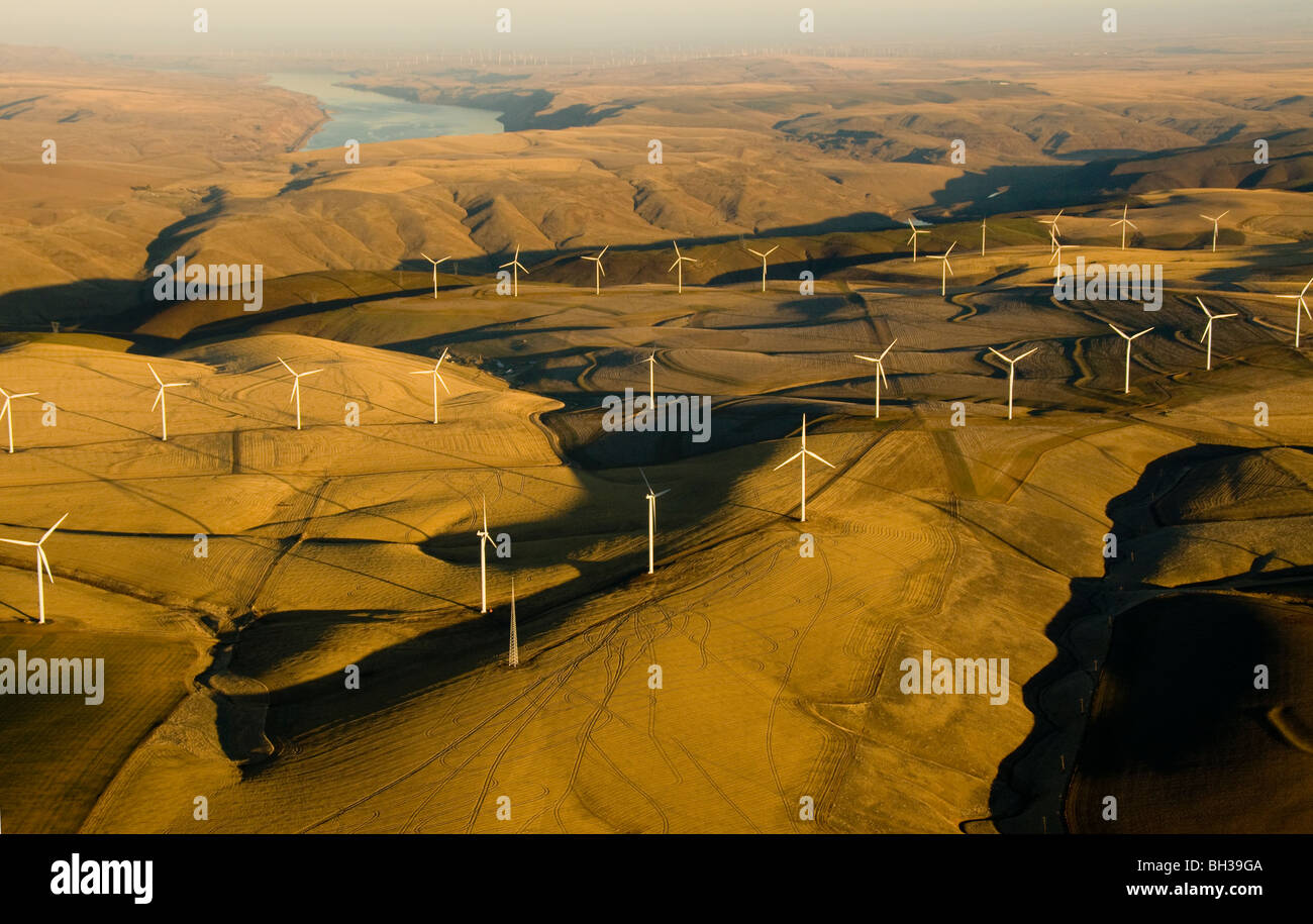 Aerial View of Klondike Wind Farm, Oregon Photo by Bruce Forster Stock ...