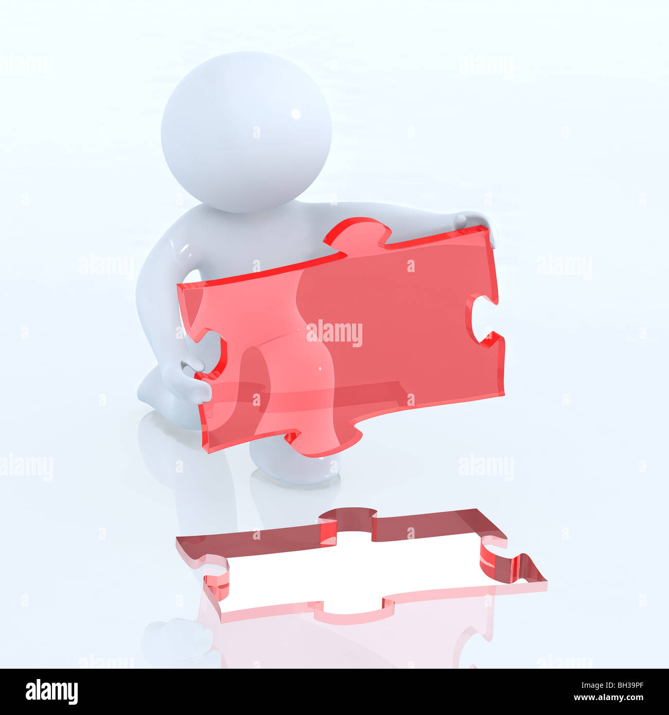 Solving the puzzle Stock Photo - Alamy