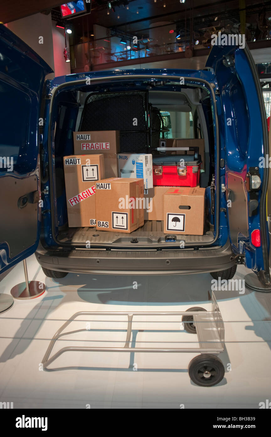 Paris, France, Open Door, Delivery Truck on display in Renault Car ...
