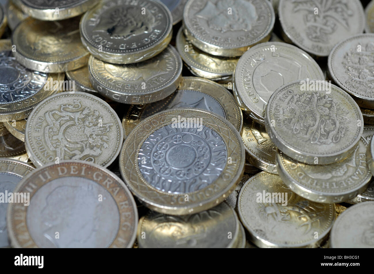 British pound coins Stock Photo - Alamy