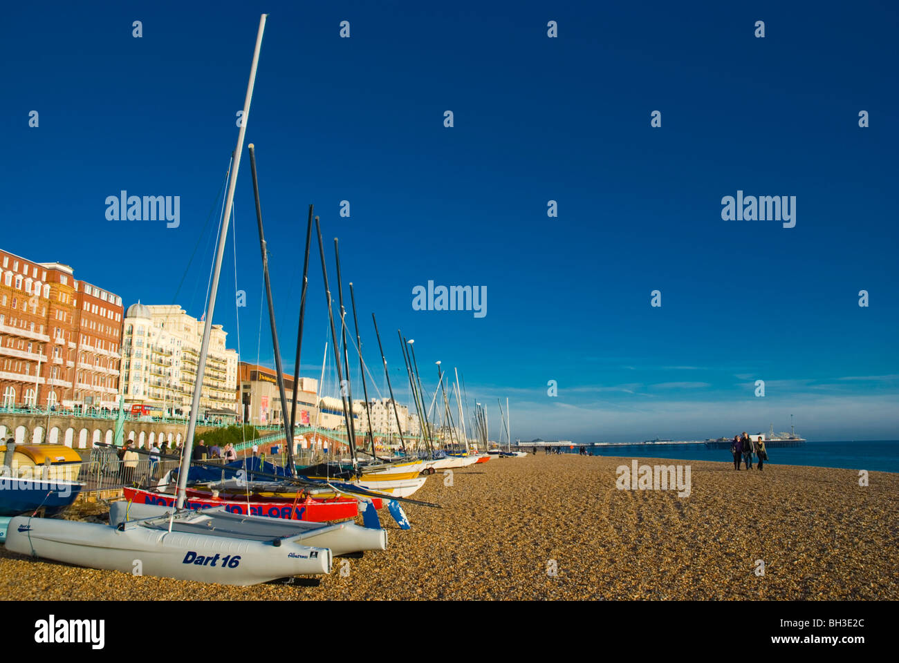Sailing boats on beach in Brighton England UK Europe Stock Photo - Alamy