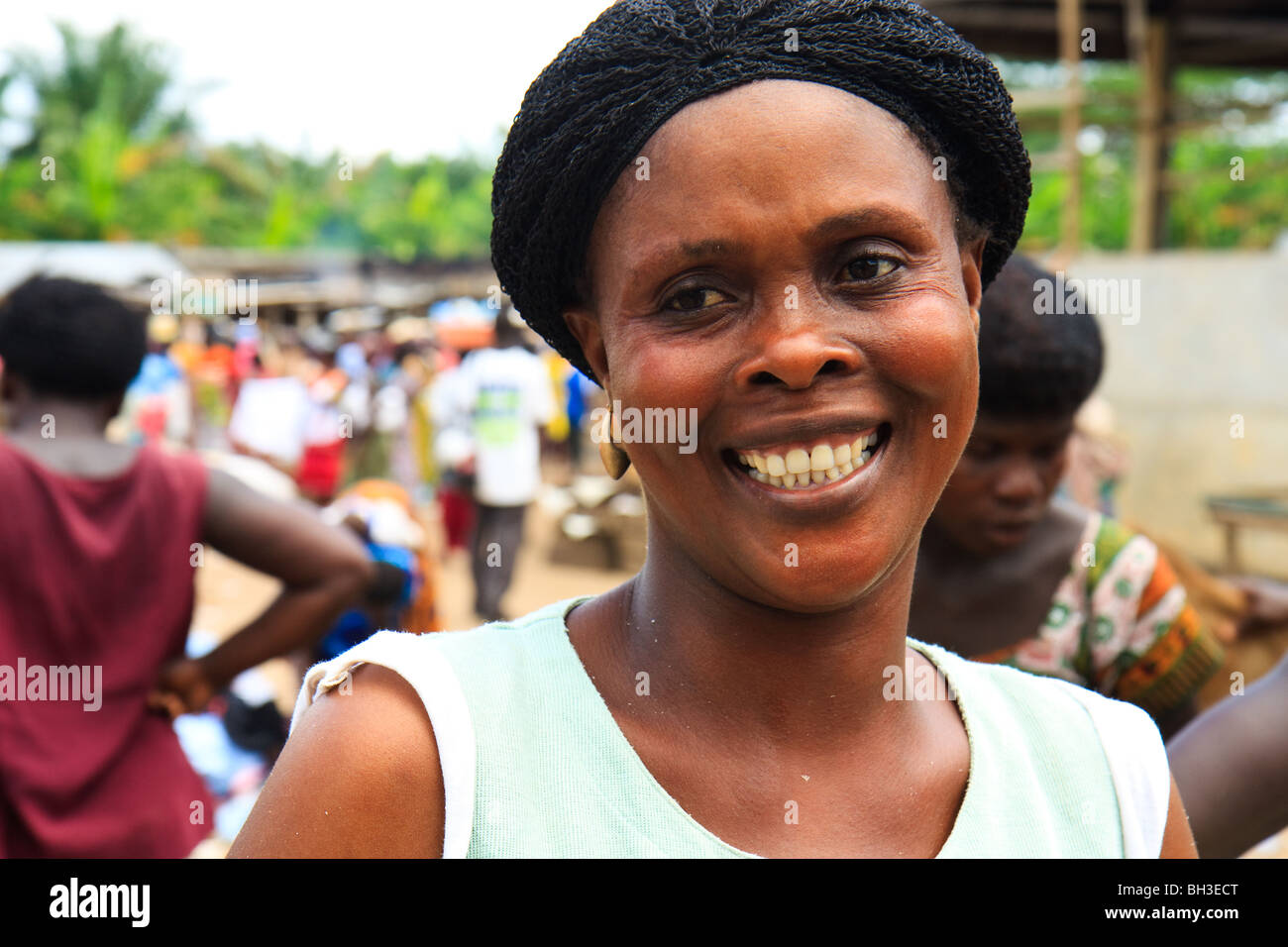Africa Ghana Jukwa Market Markets Young Women Stock Photo - Alamy