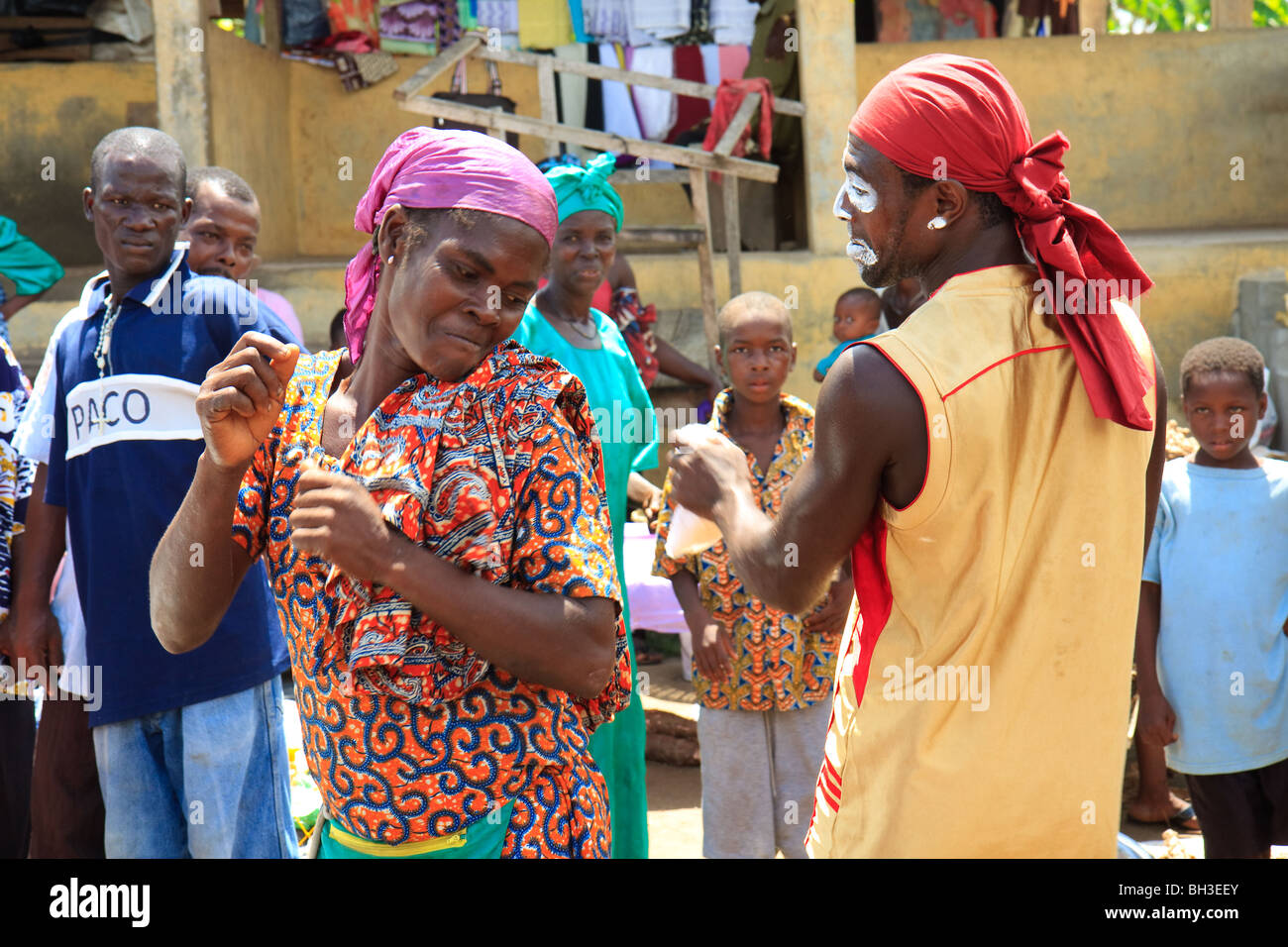 Africa Clowns Ghana Jukwa Market Old Stock Photo - Alamy