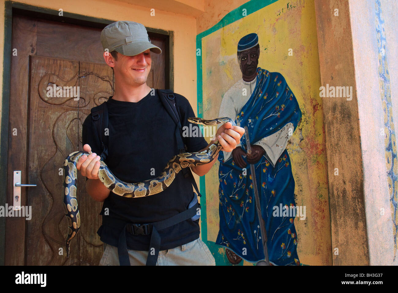 Africa Benin Ouidah Python Temple Seth Lazar Men Stock Photo - Alamy