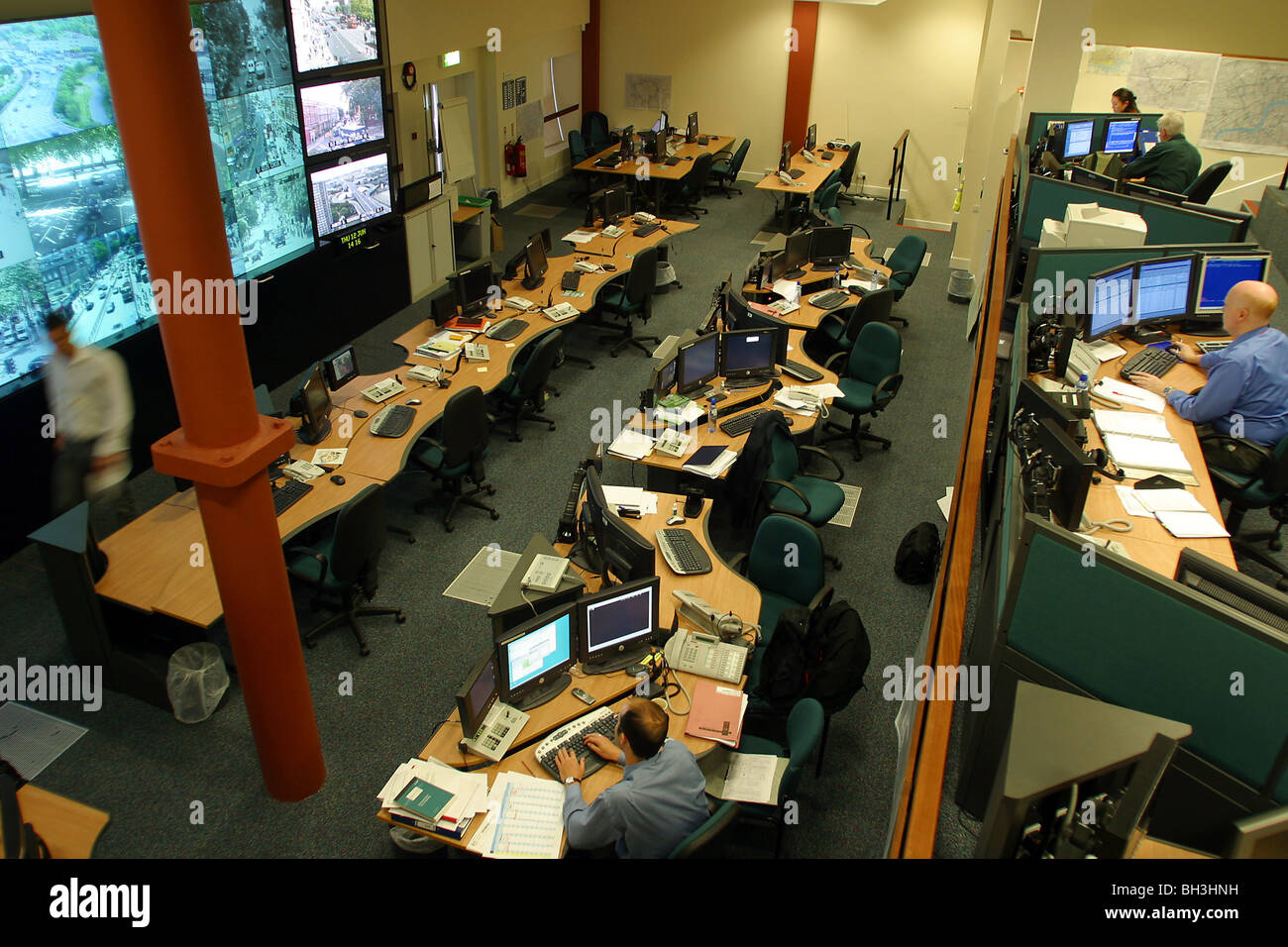 TRAFFIC REGULATION ROOM, LONDON Stock Photo - Alamy