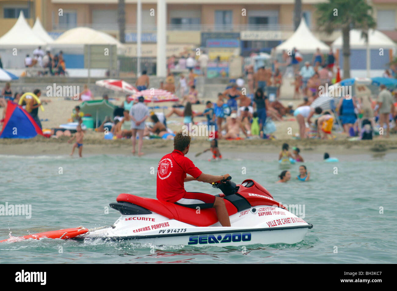 EMERGENCY SERVICES' JET SKI, LIFEGUARDS' POST, SDIS66, FIRE DEPARTMENT ...