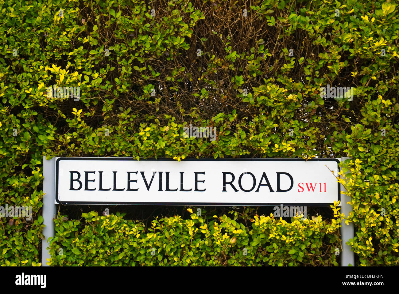 Belleville Road sign Wandsworth south London England UK Europe Stock ...