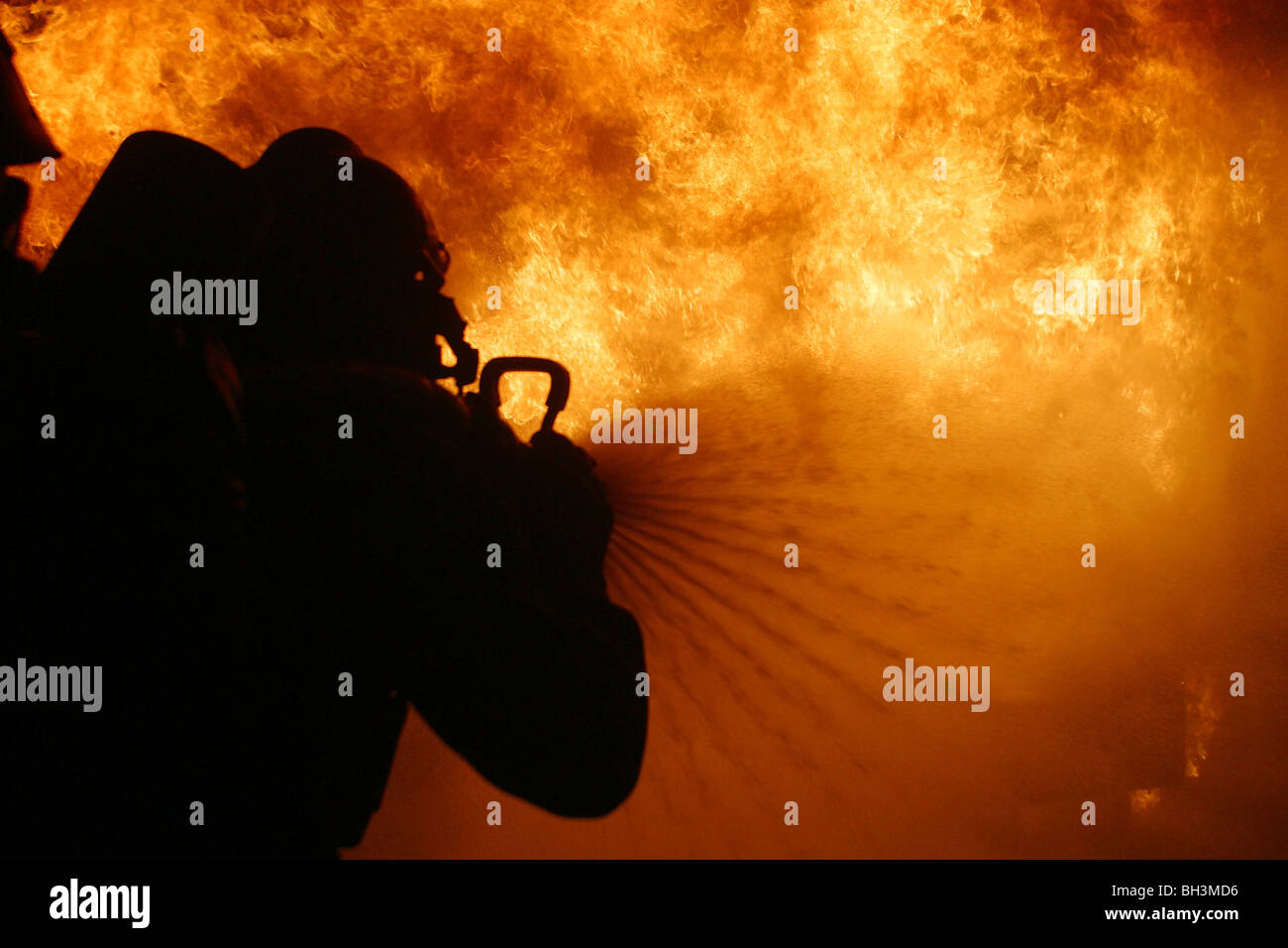 Simulation of an industrial fire hi-res stock photography and images ...