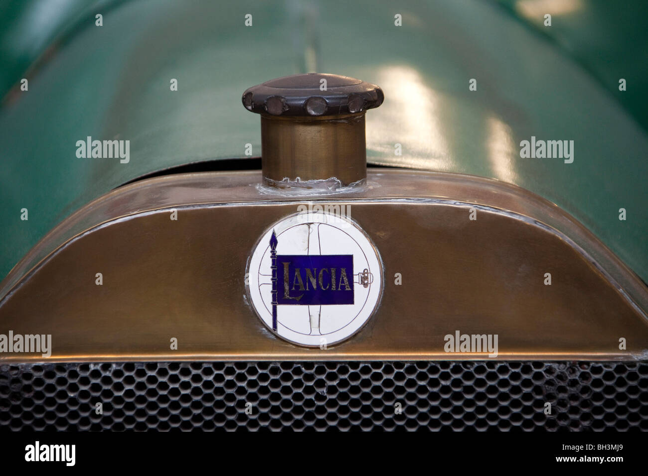 Early Lancia radiator cap engine vintage car at Schlumpfs motor Museum ...