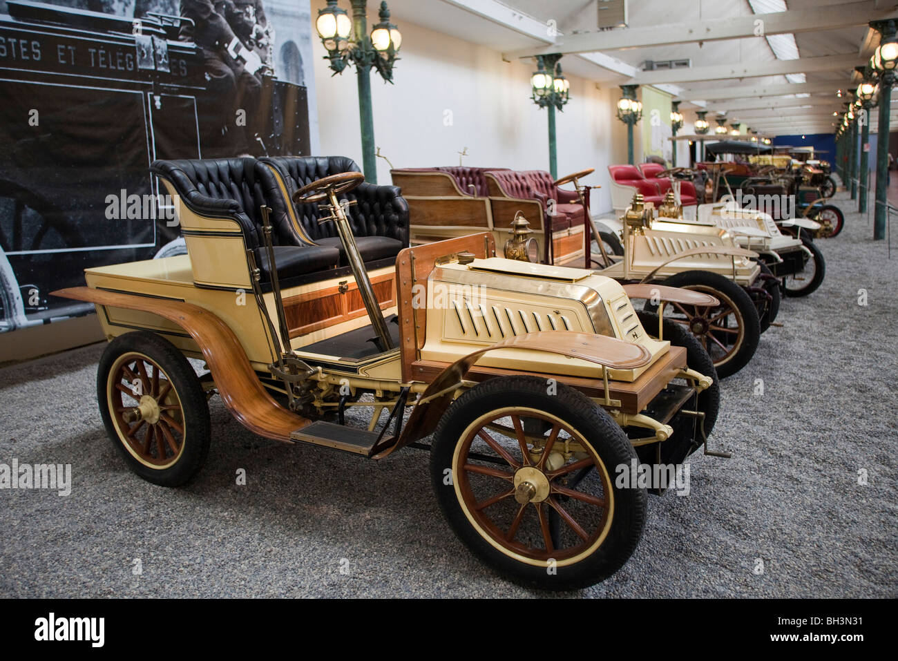 Renault vintage car at Schlumpfs motor Museum french France Horizontal ...