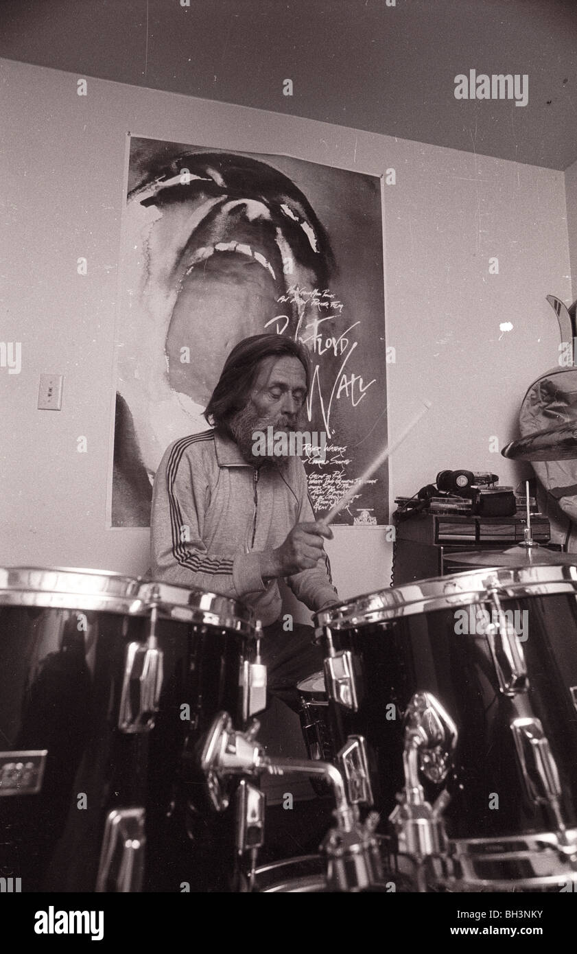 1960s musician Skip Spence outside a halfway house on the streets of ...