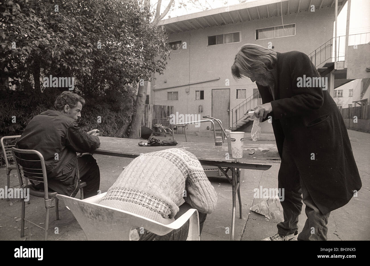 1960s musician Skip Spence outside a halfway house on the streets of ...