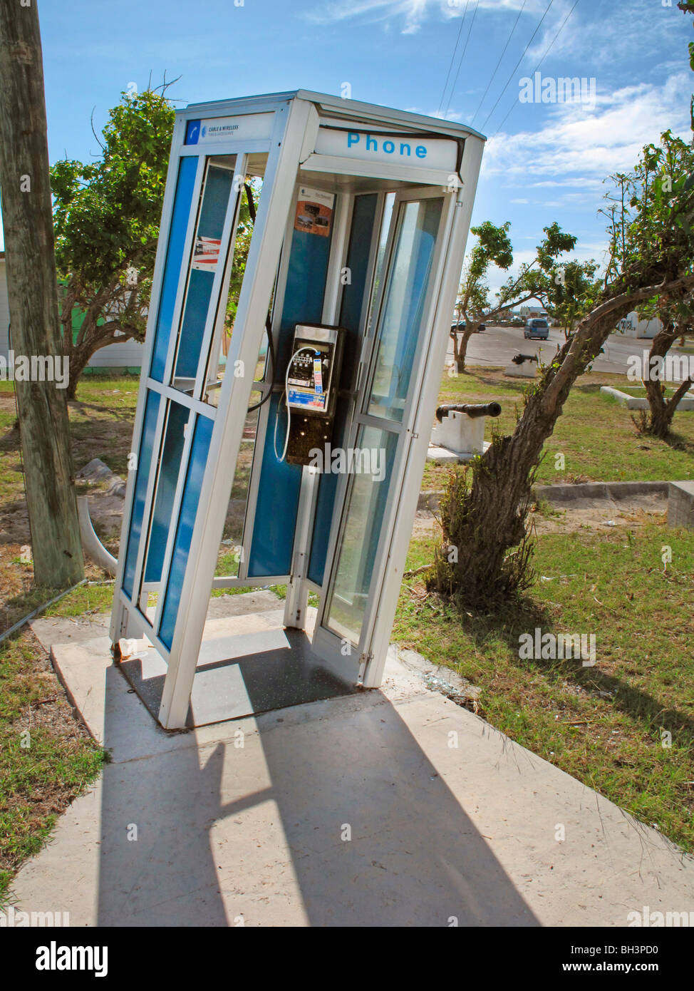 Caicos storm damaged phone booth hi-res stock photography and images ...