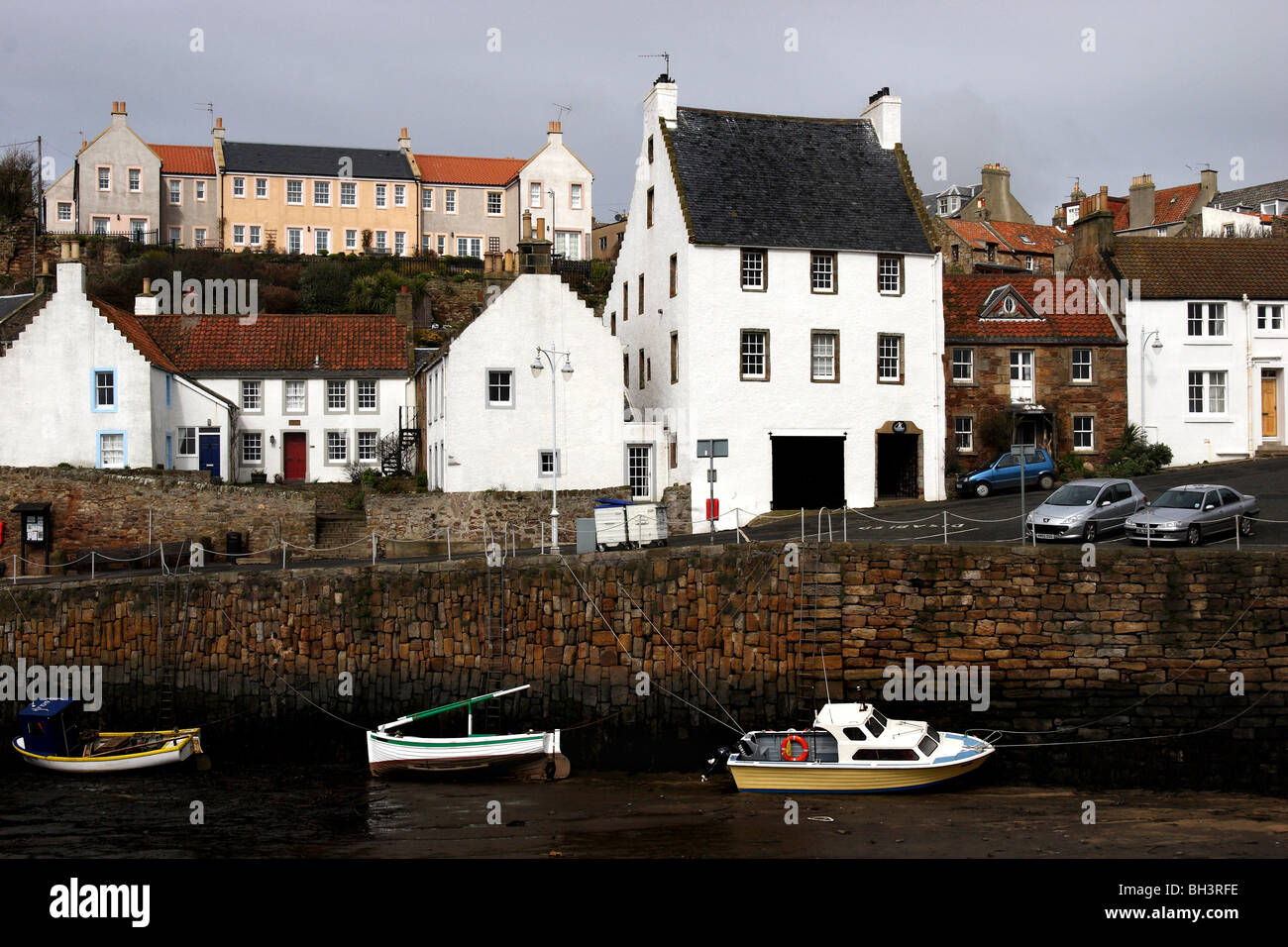 View of Crail harbour and fishing boats Stock Photo - Alamy