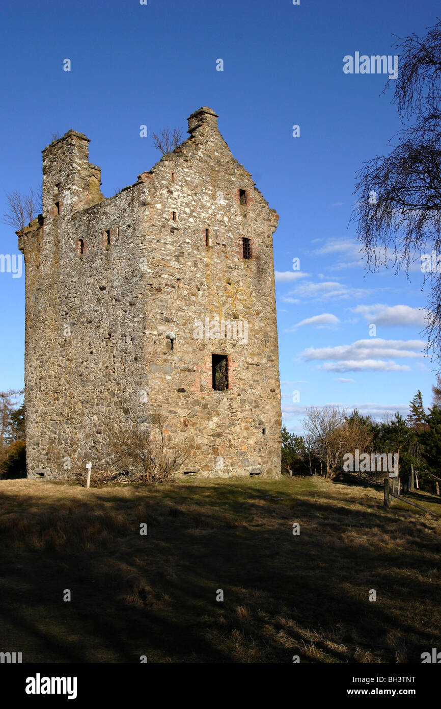 Invermark castle ruins Stock Photo - Alamy