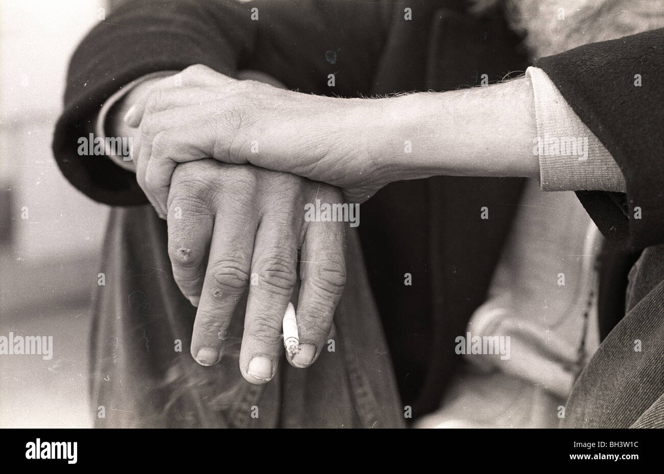 1960s musician Skip Spence outside a halfway house on the streets of ...