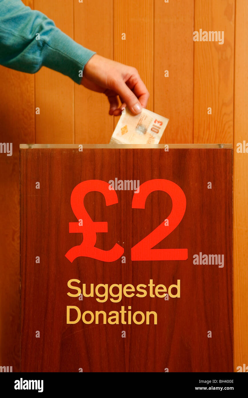 Money donation box hi-res stock photography and images - Alamy