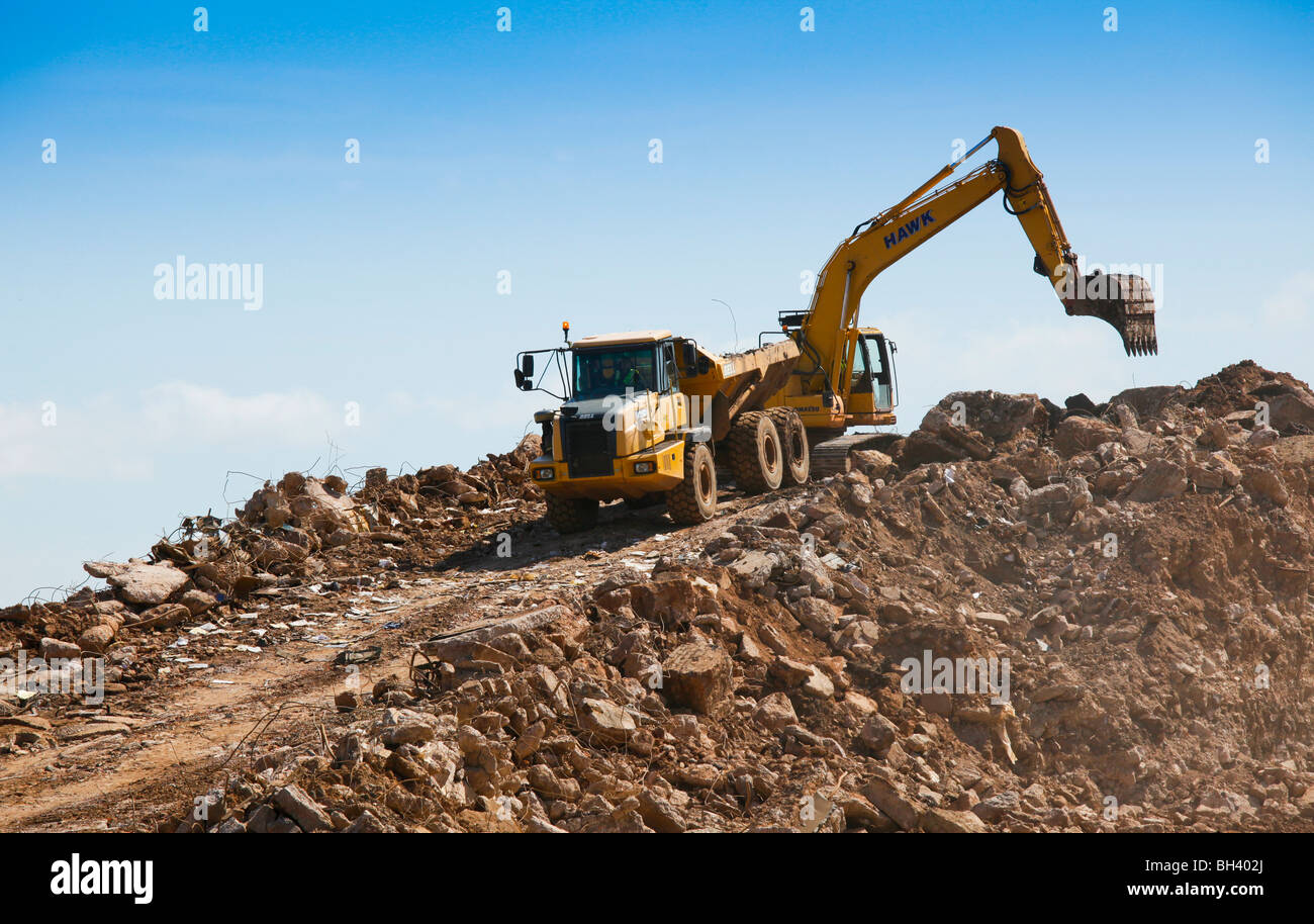 Heavy plant working on site at Longbridge North and West Stock Photo ...