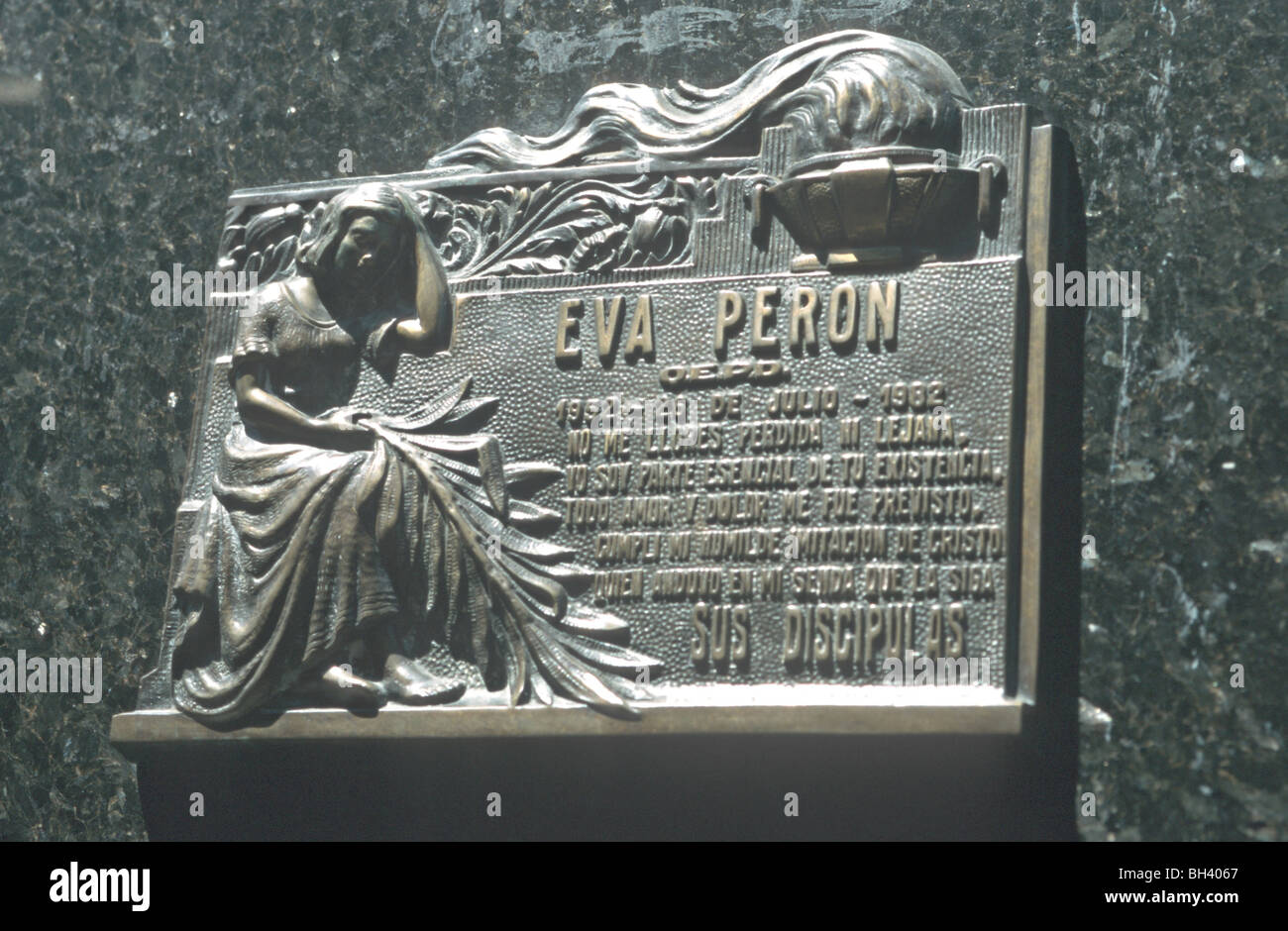 ARGENTINA - THE TOMB OF EVA PERON AT THE RECOLETA CEMETERY IN BUENOS ...