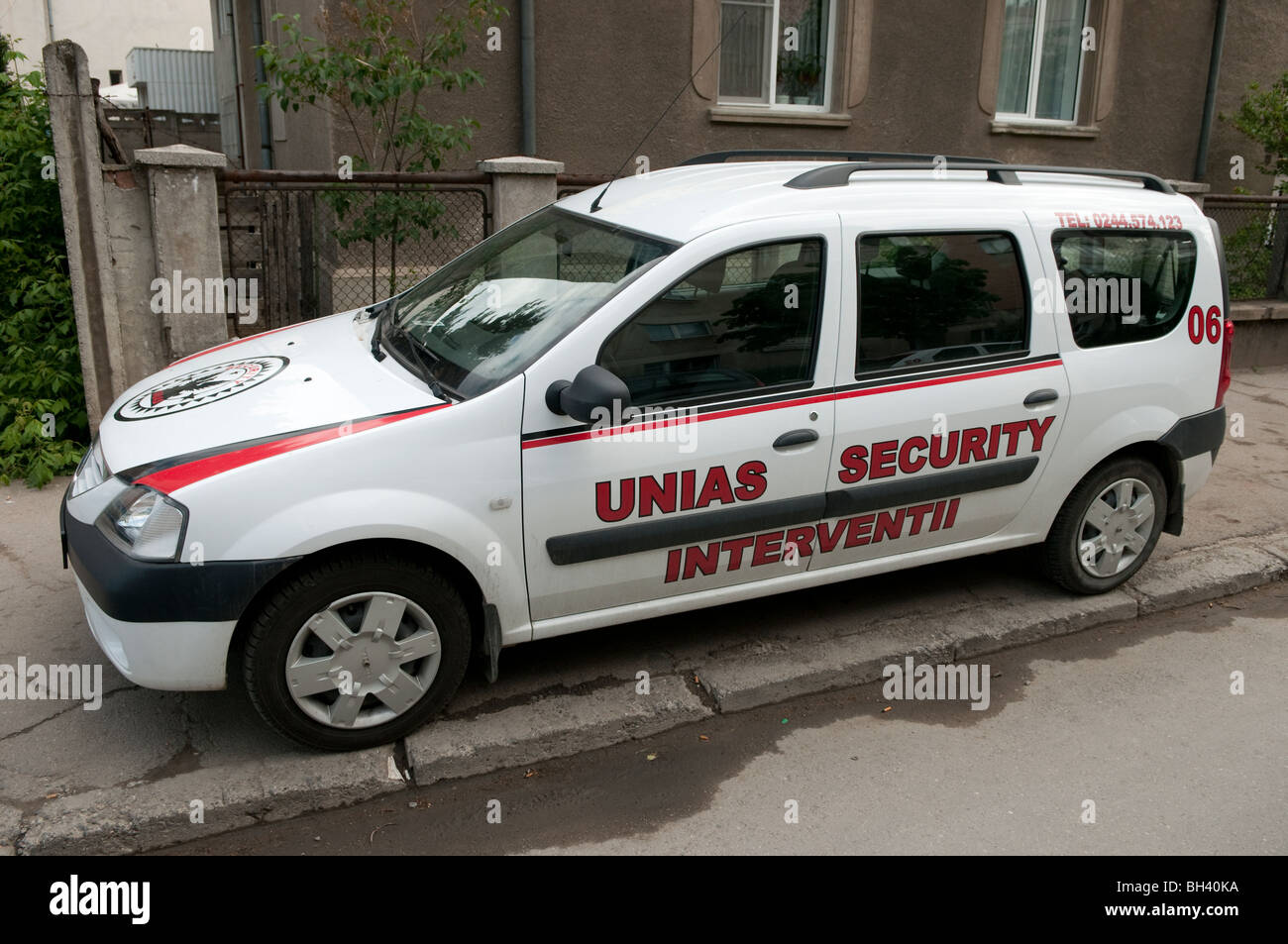 Private security car Campina Prahova Romania Eastern Europe Stock Photo ...