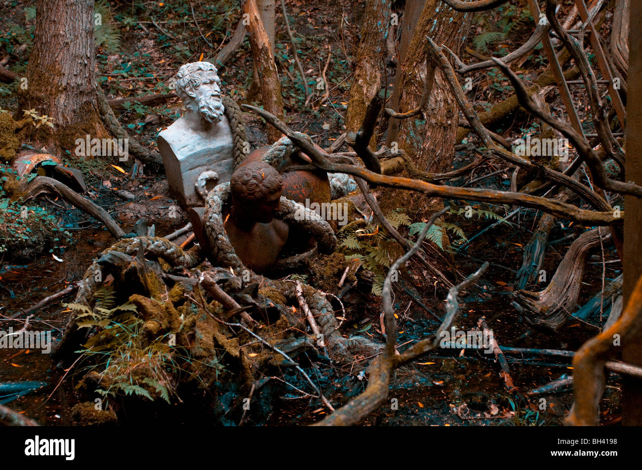 Greek statue in Enchanted Forest, Groombridge, Kent, UK Stock Photo - Alamy