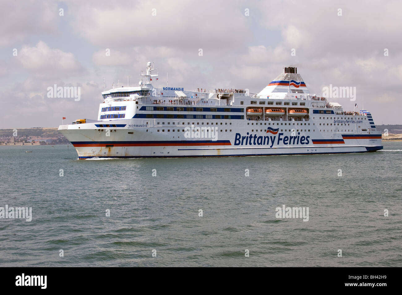 Brittany Ferries cross channel car ferry, Portsmouth Harbour ...