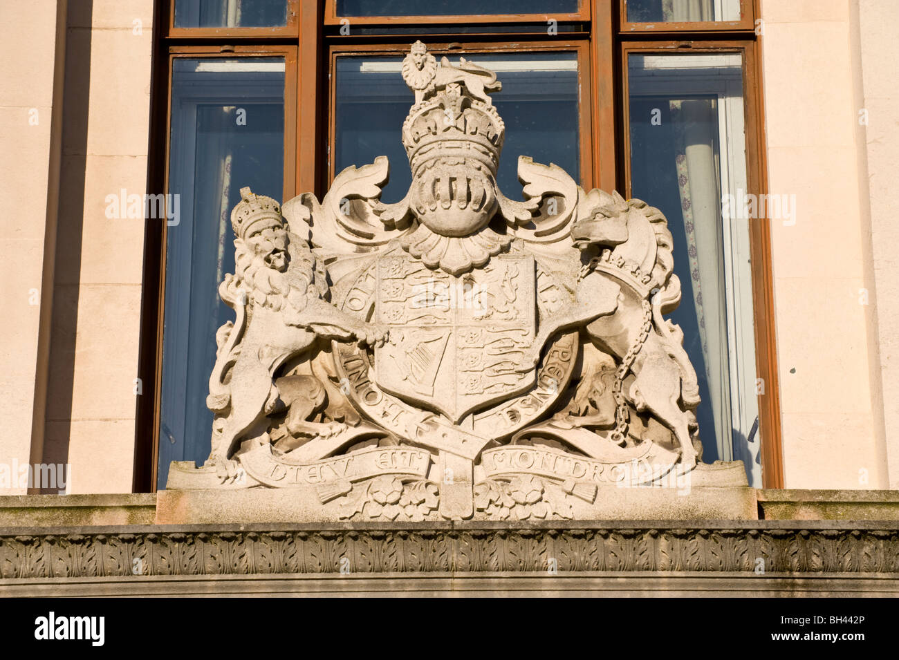 Exterior architectural details of the Welsh Assembly Government Office ...