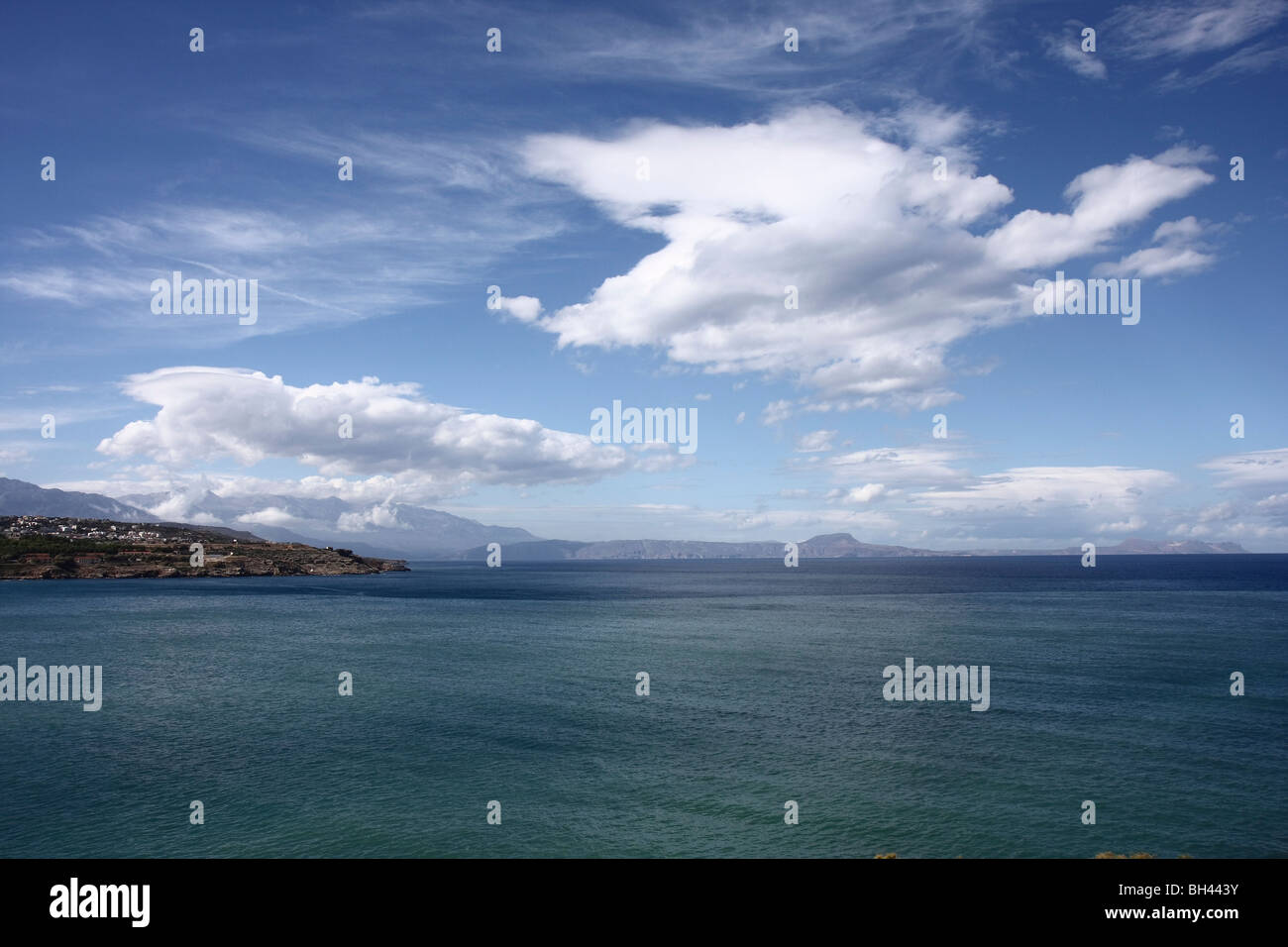 Northern coast of Crete, viewed west from Rethymnon Stock Photo - Alamy