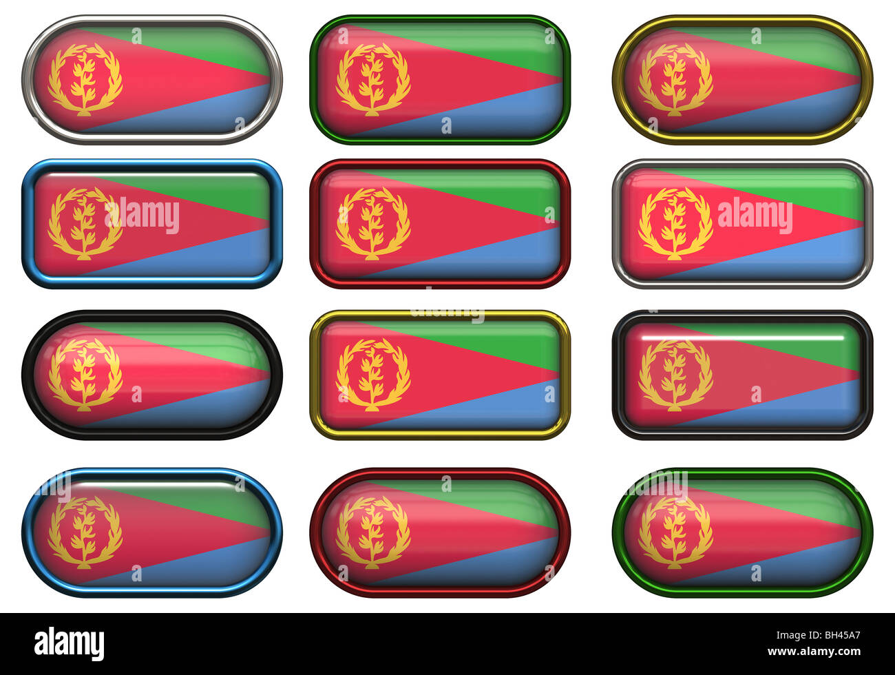 twelve buttons of the Flag of Entrea Stock Photo - Alamy