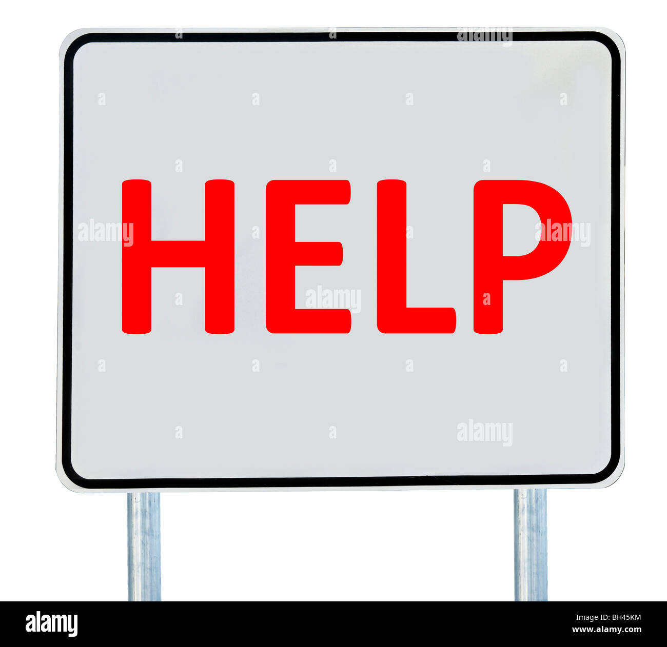 A "Help" sign isolated on white Stock Photo - Alamy
