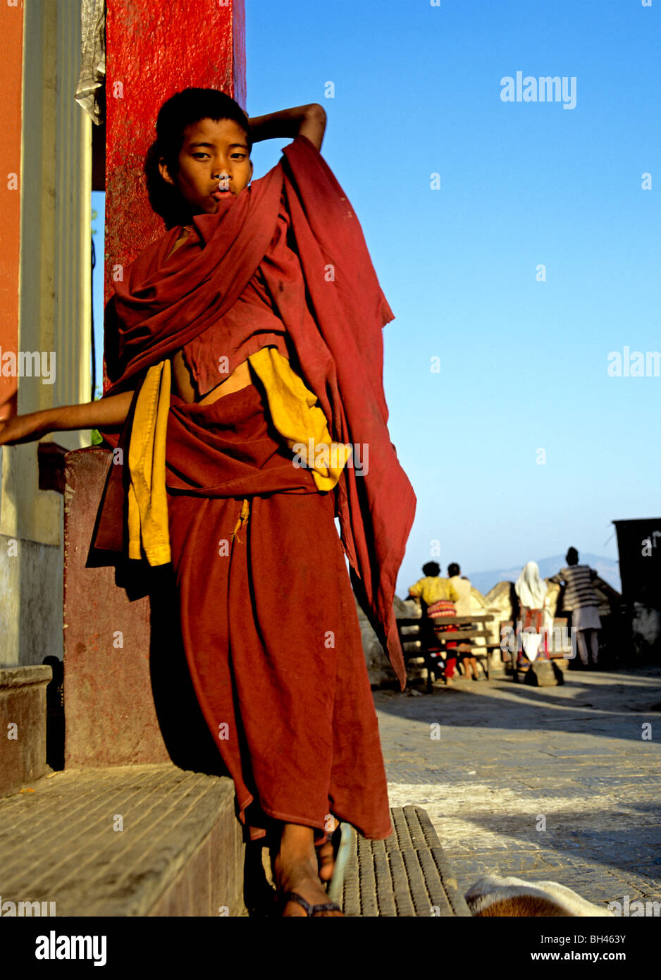 Young Buddhist Monk Relaxing High Resolution Stock Photography and ...