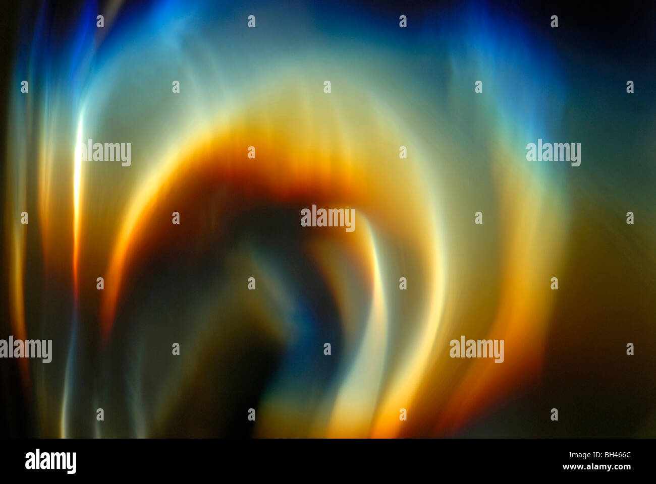 Spectrum abstract effect caused by natural sunlight reflected on to a ...