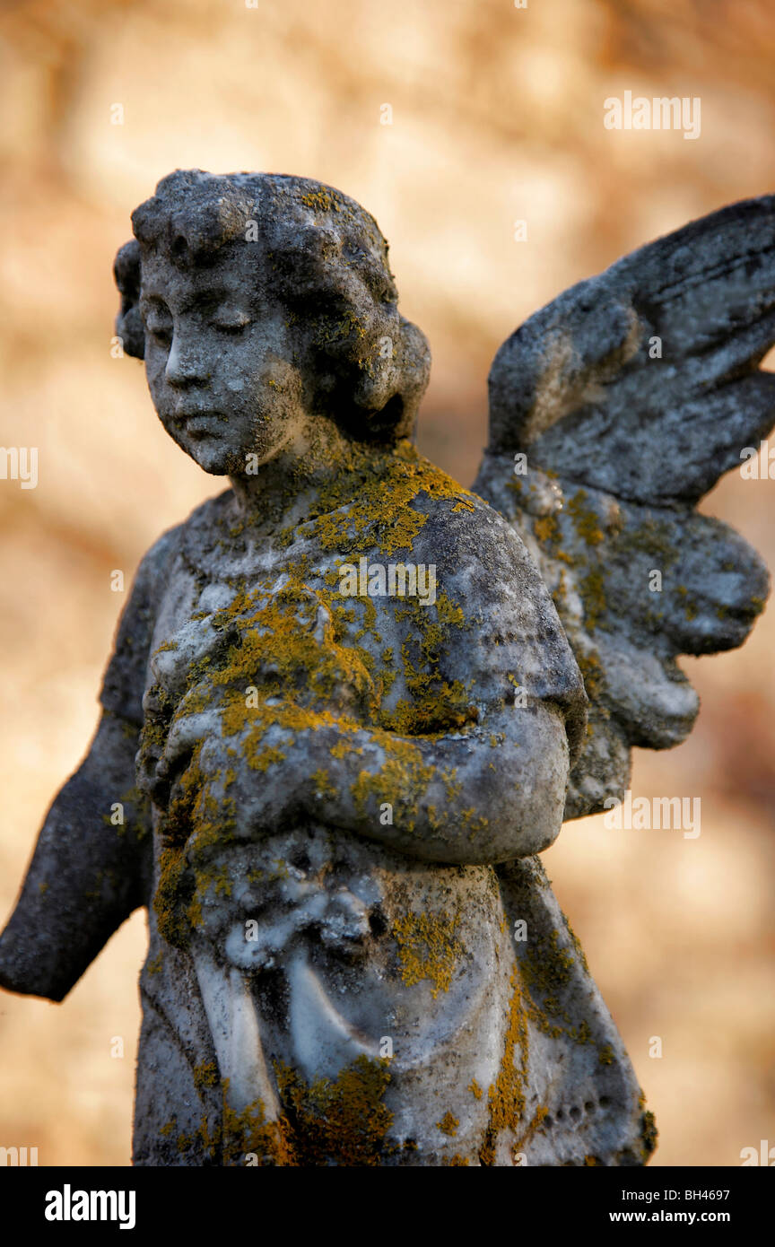 Angel statue in St Marys kirk, Auchindour, Rhynie Stock Photo - Alamy