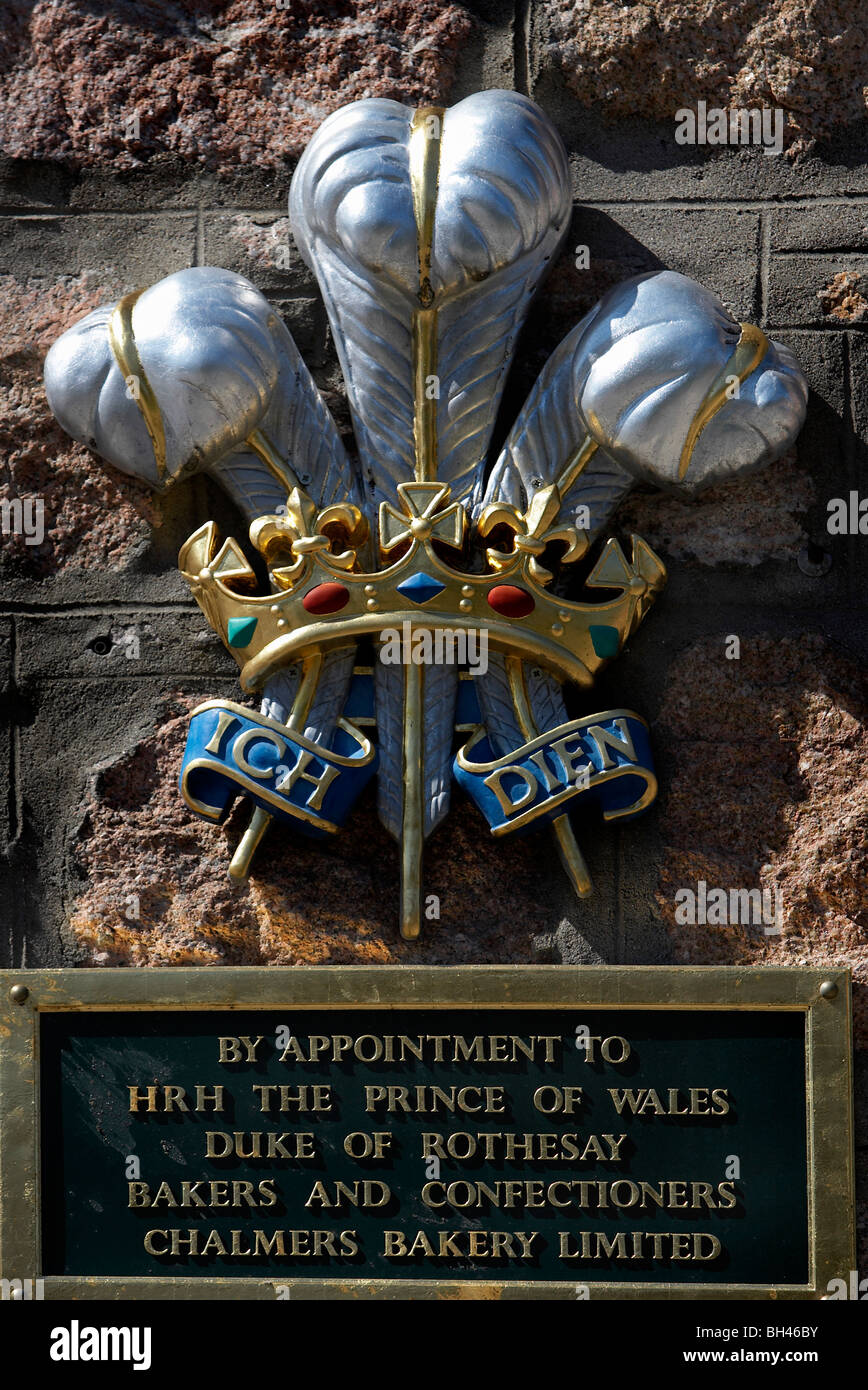 Royal appointment sign on bakers shop in Ballater Stock Photo - Alamy