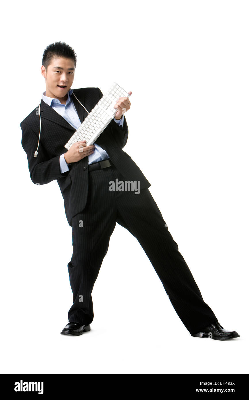 Man Playing Keyboard Cut Out Stock Images & Pictures - Alamy