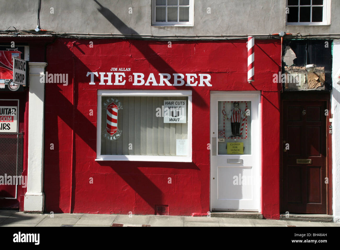 Frontage of a barber shop in Perth Stock Photo - Alamy