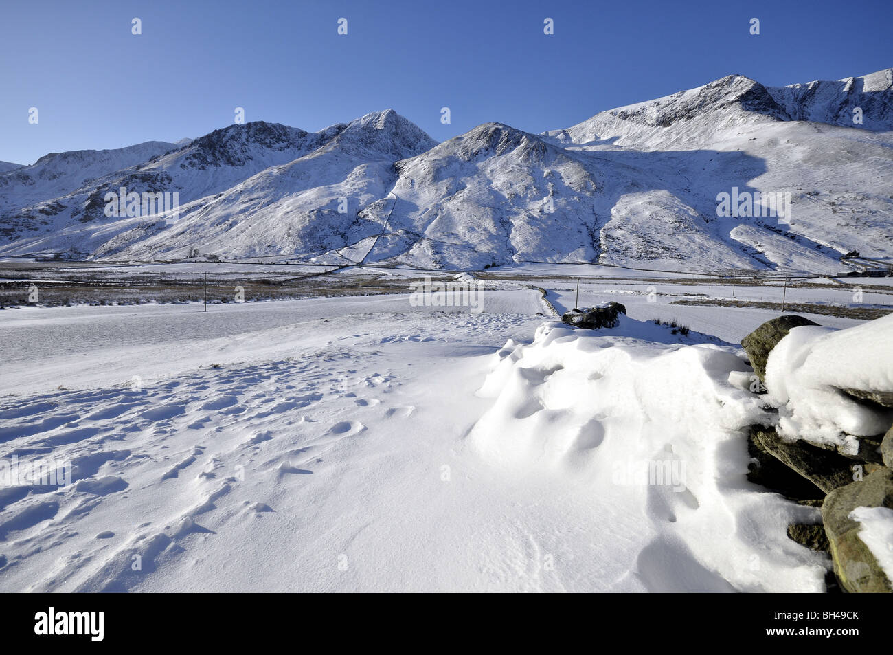 Nant Ffrancon valley Carneddau North Wales Stock Photo - Alamy