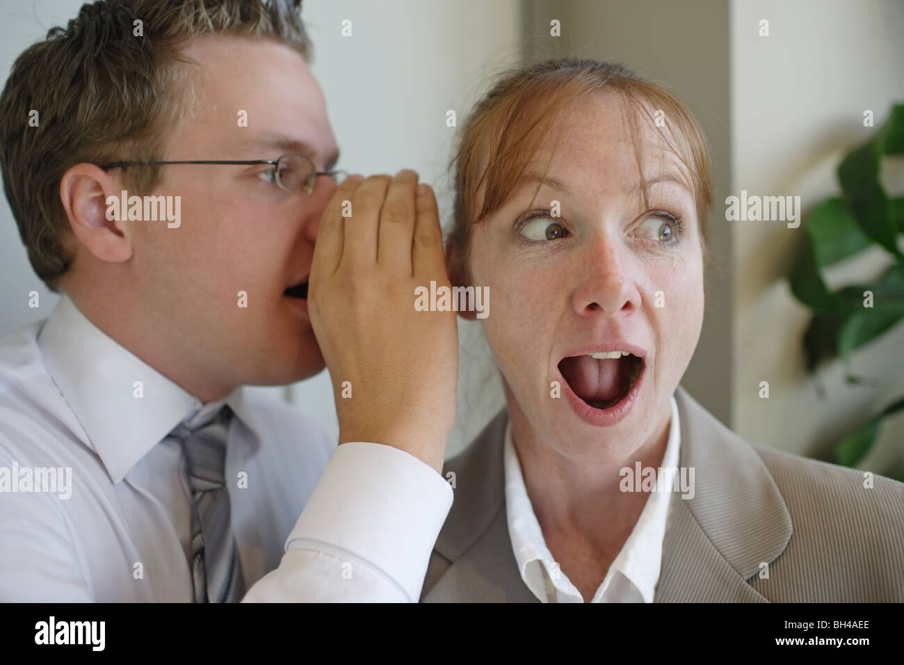 Two colleagues share ideas hi-res stock photography and images - Alamy