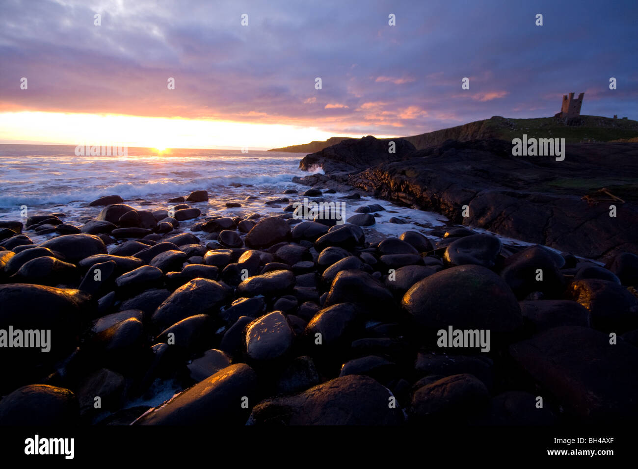 Dunstanburgh Castle Embleton Northumberland Stock Photo - Alamy