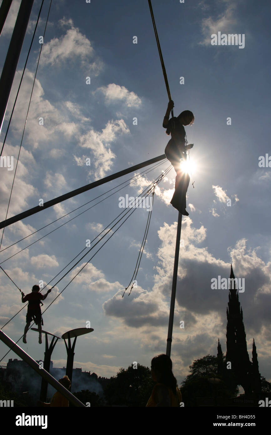 Children bungee jumping hi-res stock photography and images - Alamy
